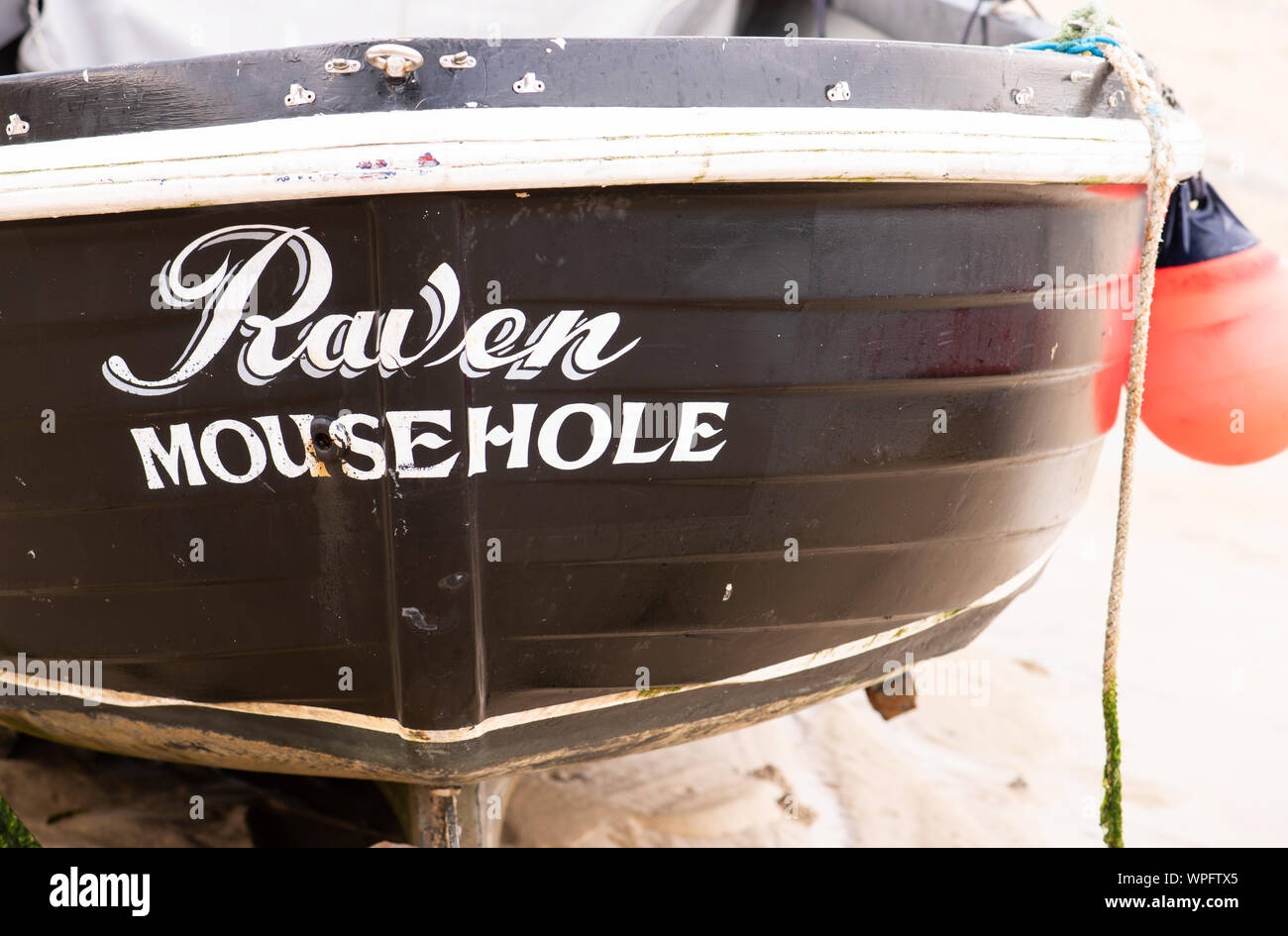 Boat Raven from Mousehole number 3872 Stock Photo - Alamy
