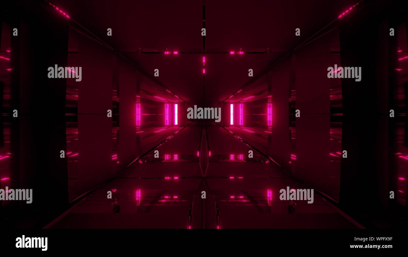 clean futuristic cool ci-fi tunnel 3d illustration background wallpaper ...