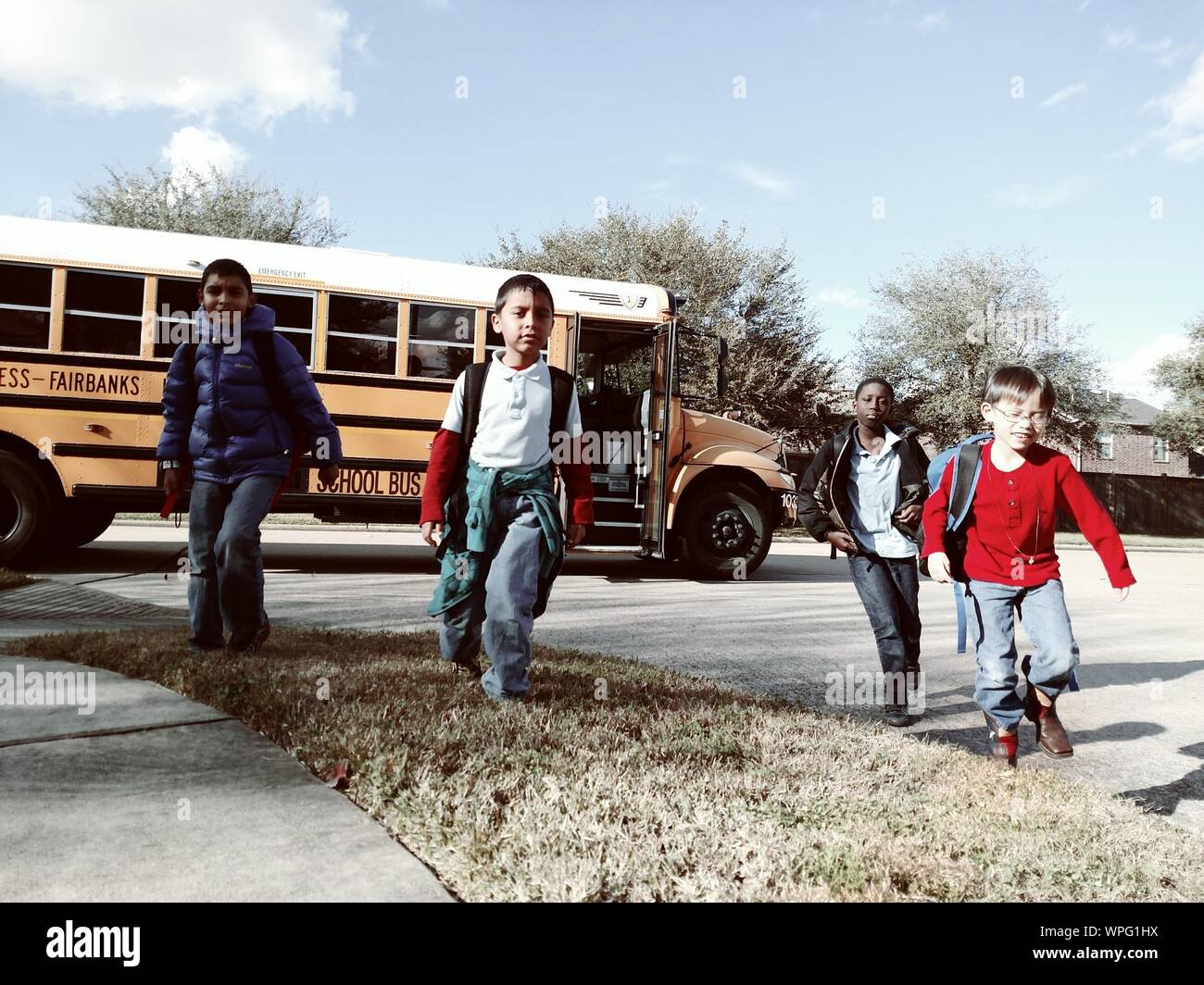 Bus boys hi-res stock photography and images - Alamy