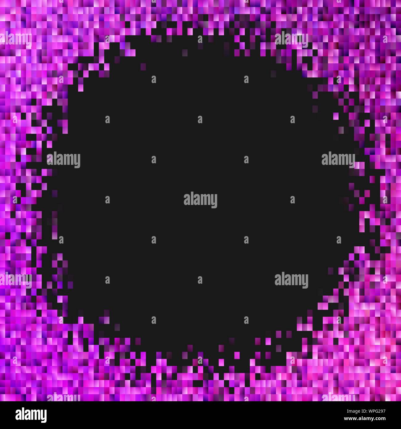 Abstract Gradient Rectangle Background Digital Vector Mosaic Design With Blank Space In The