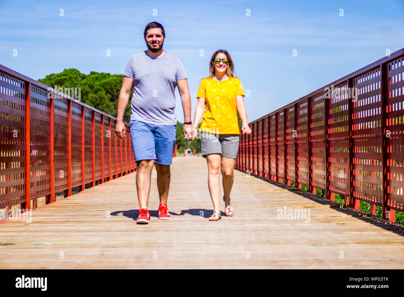 Couple in love walking together Stock Photo - Alamy