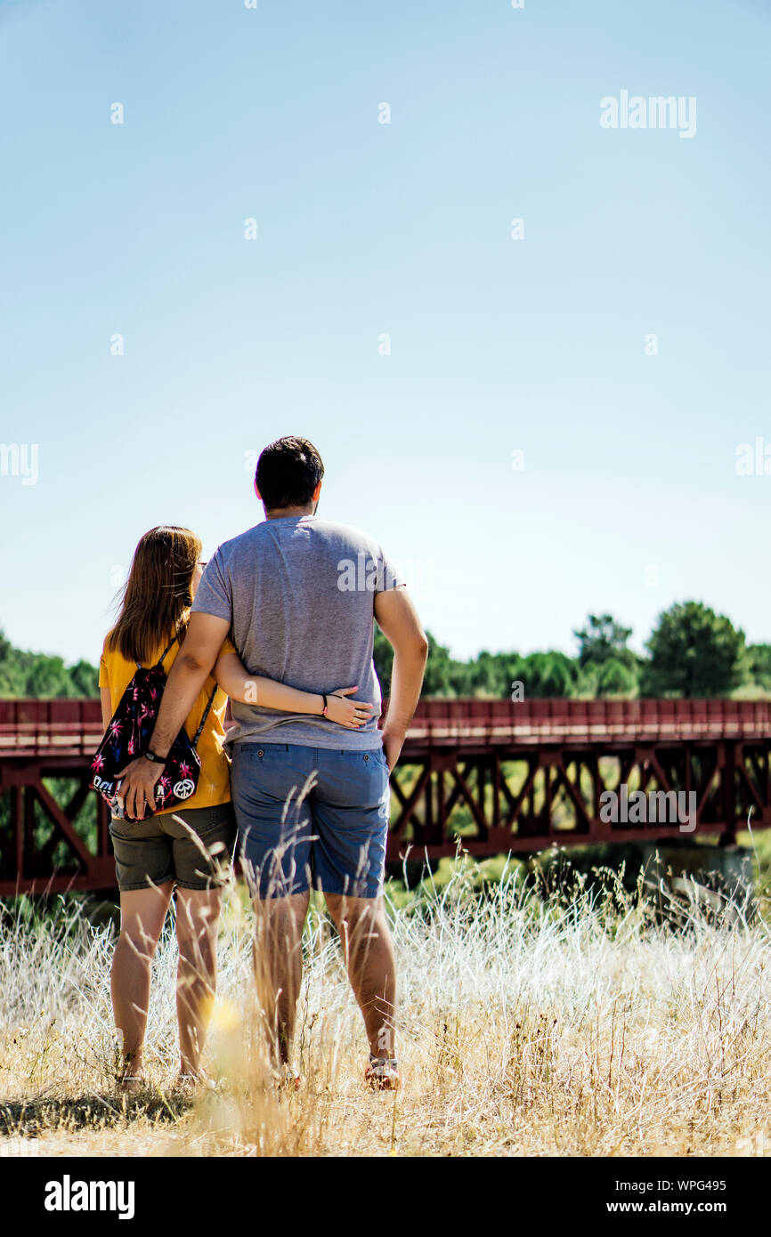 Couple in love walking together Stock Photo - Alamy