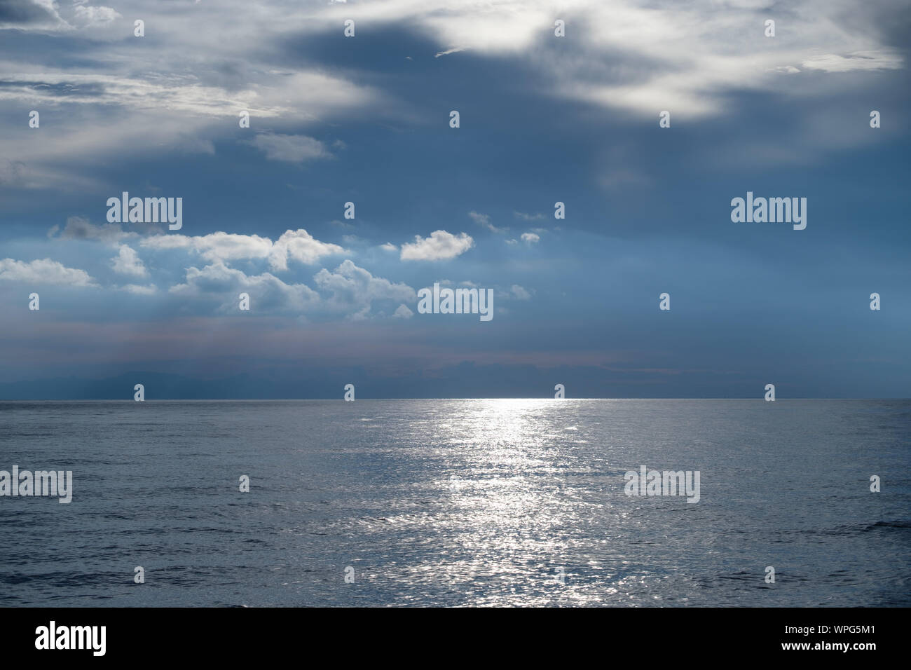 the ocean at dusk , sun is below the horizon Stock Photo - Alamy
