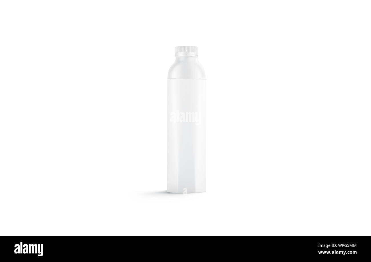 Blank white water bottle mockup, isolated, front view Stock Photo - Alamy