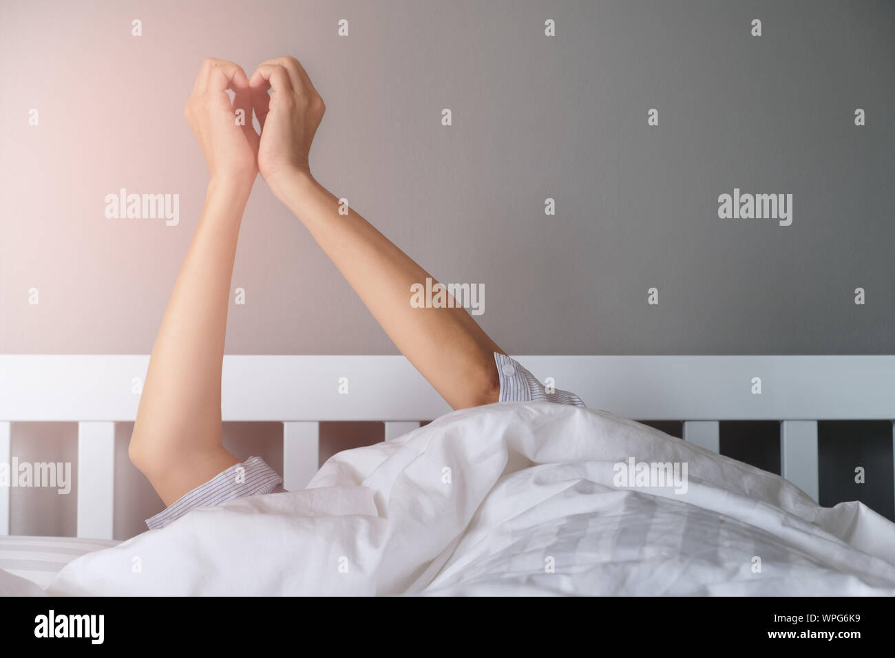 Good morning by stretching your arm out of the blanket. Choose focus ...