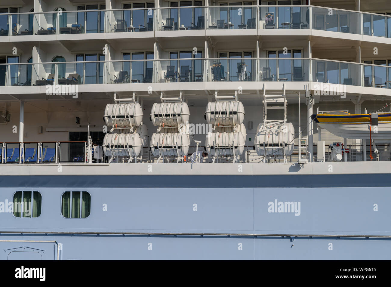 VLADIVOSTOK, RUSSIA - SEPTEMBER 9, 2019: The Quantum-class cruise ship ...