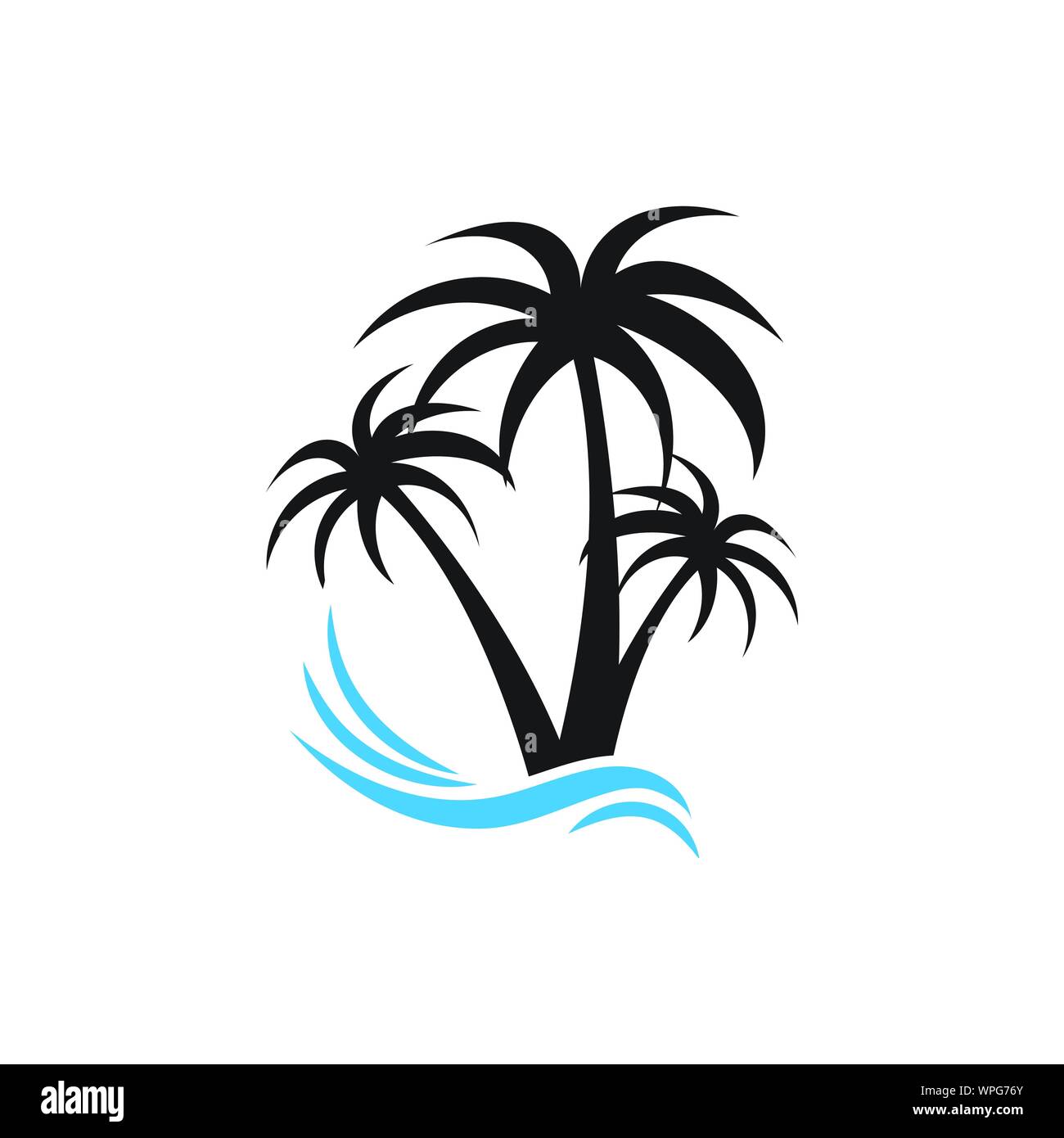 Palm tree graphic design template vector isolated Stock Vector Image ...