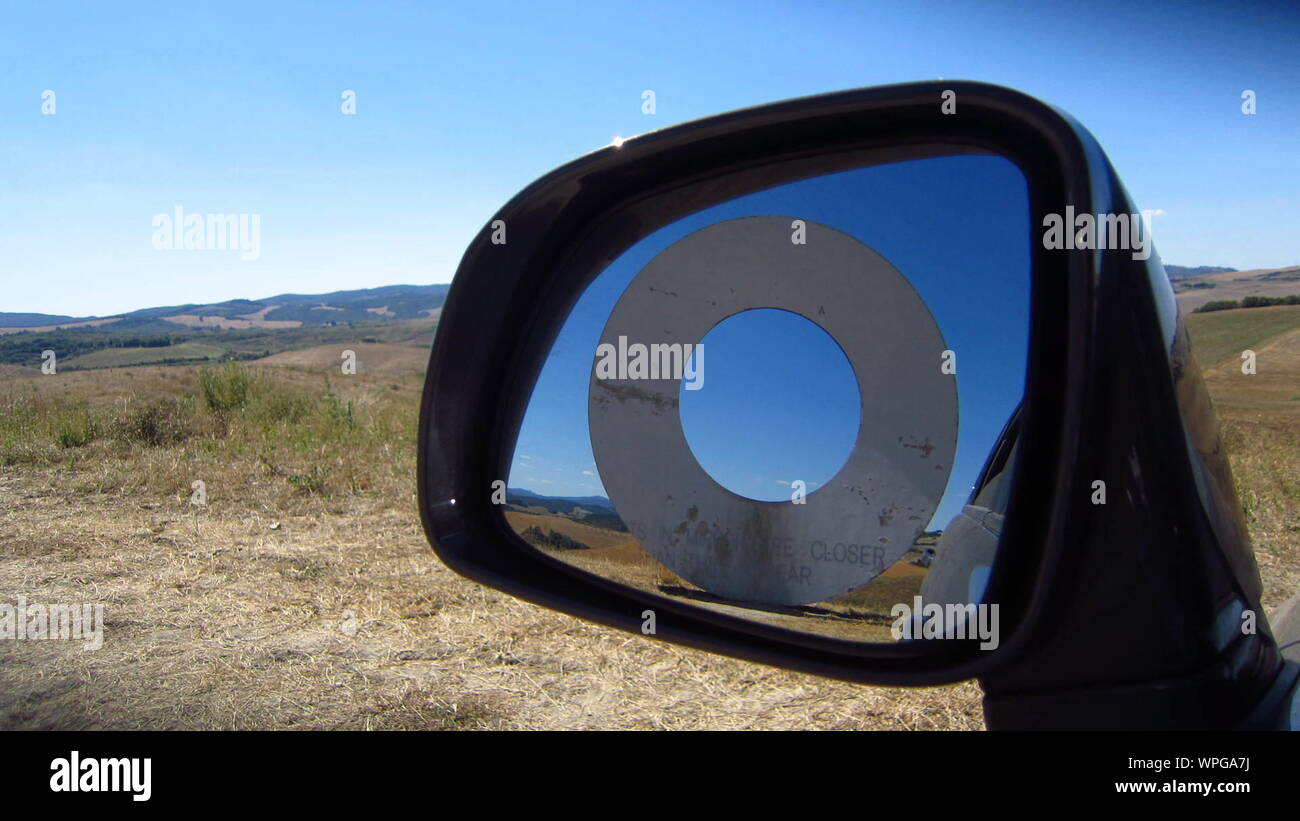 Reflection Car Side Mirror Landscape High Resolution Stock Photography ...