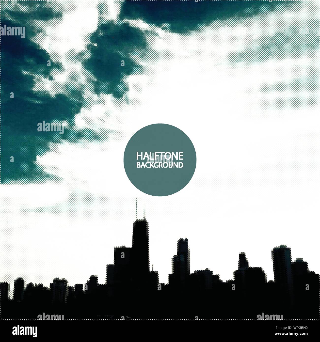 Halftone city hi-res stock photography and images - Alamy