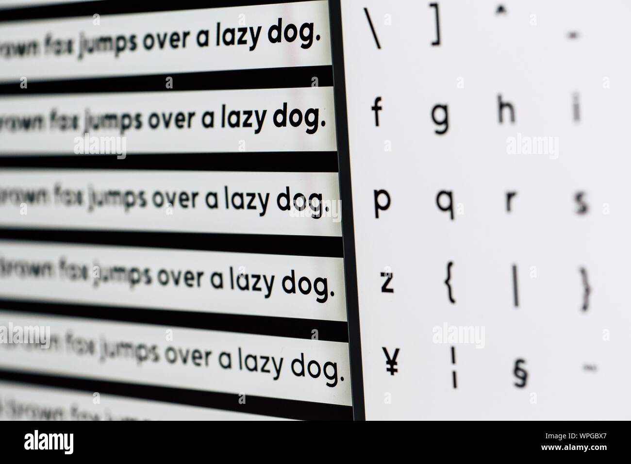 Eye test chart board hi-res stock photography and images - Alamy
