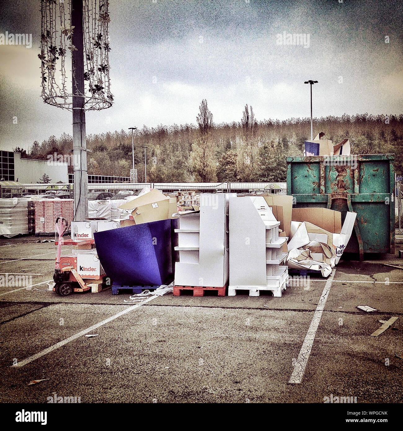 Parking lot recycling container hi-res stock photography and images - Alamy