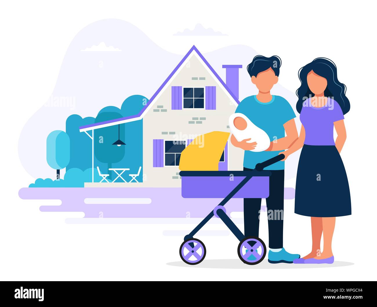 Family Buying A House Cartoon