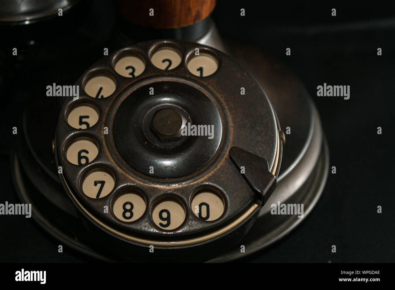 Antique candlestick telephone Stock Photo - Alamy