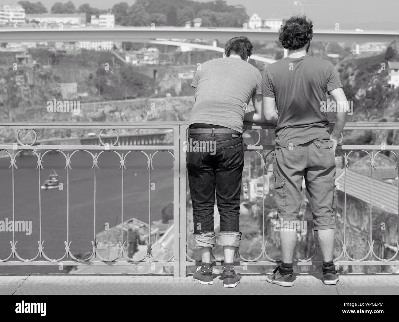 Bridge two men hi-res stock photography and images - Alamy