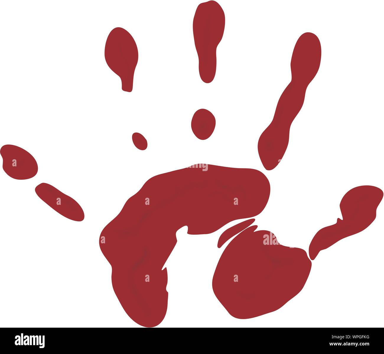 Blood stained hand print Stock Vector Images - Alamy