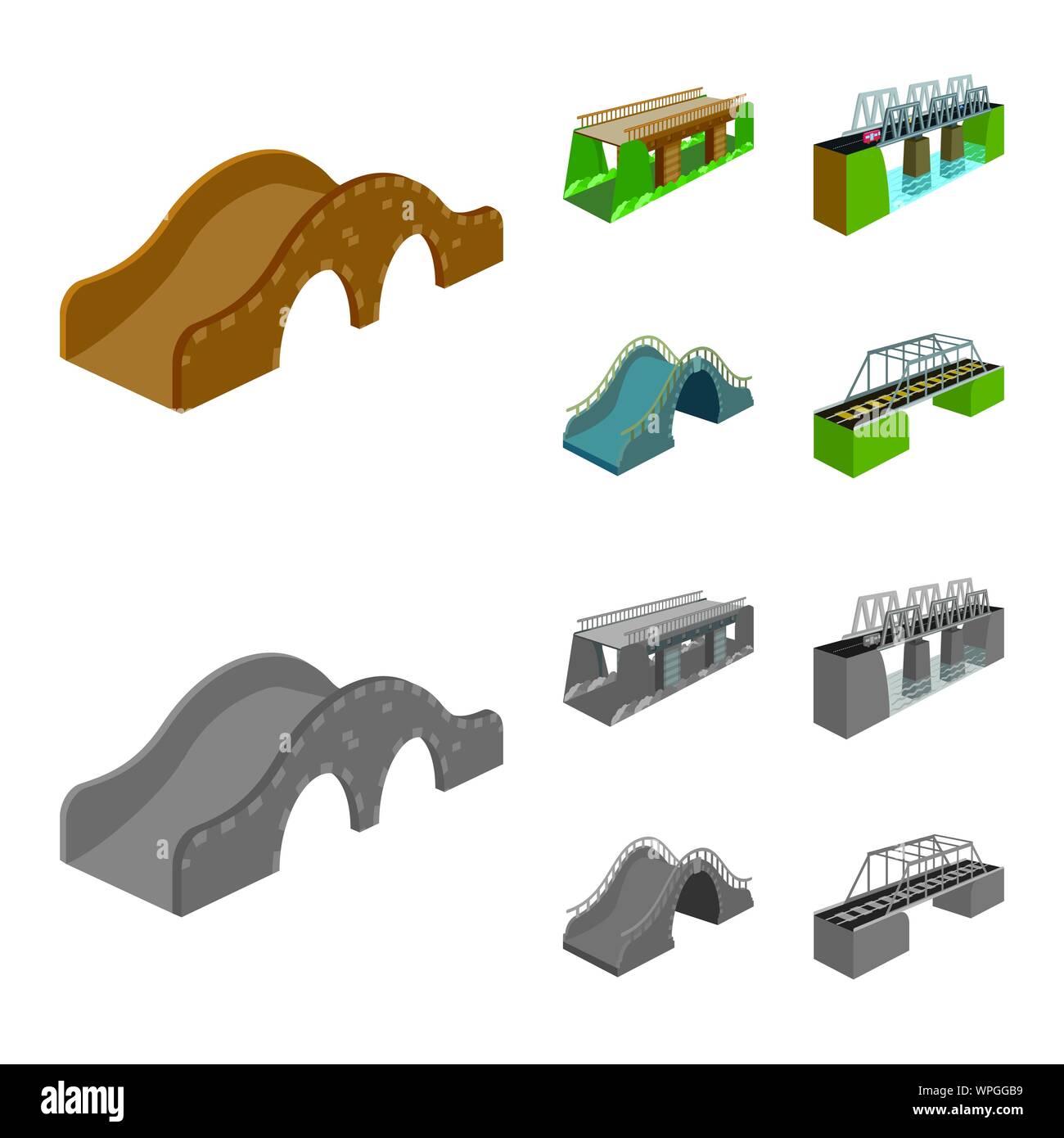 Vector design of connection and design sign. Set of connection and side ...