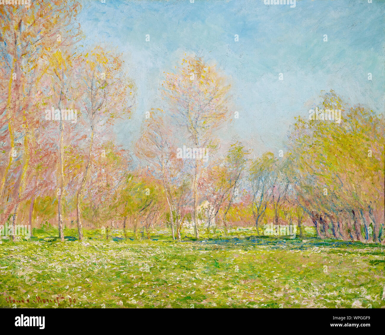 Claude Monet, Spring in Giverny, landscape painting, 1890 Stock Photo ...