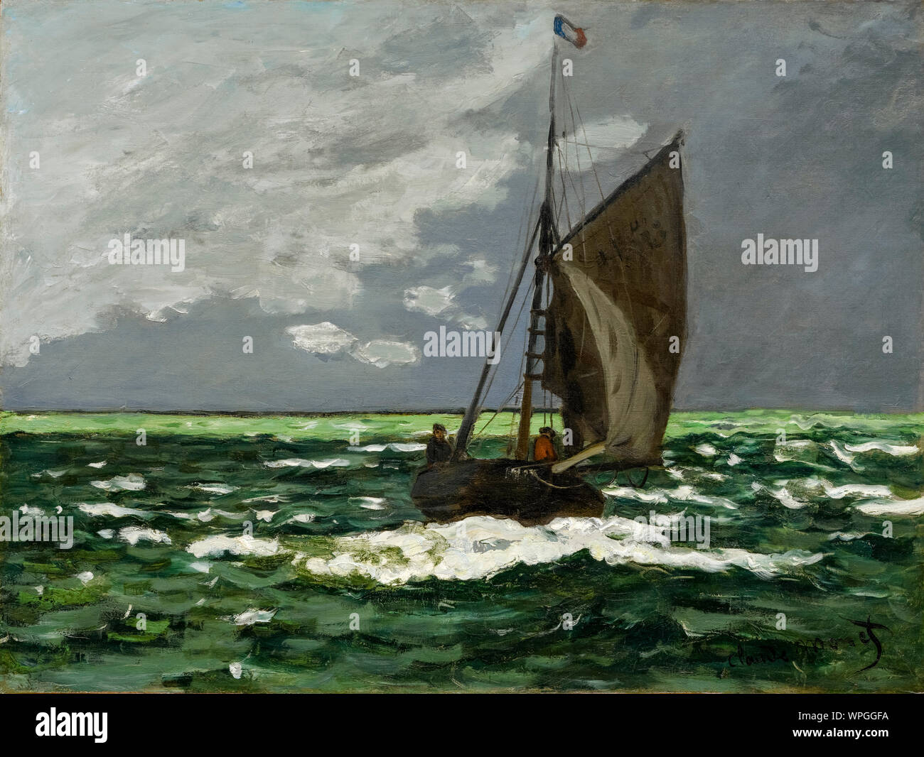 Claude Monet, Seascape, Storm, painting, 1866 Stock Photo - Alamy