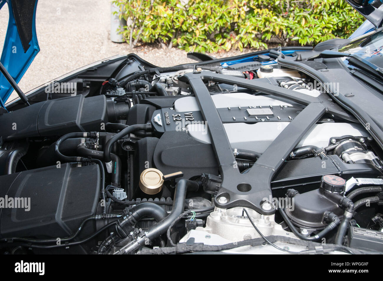 Aston martin v12 engine hi-res stock photography and images - Alamy