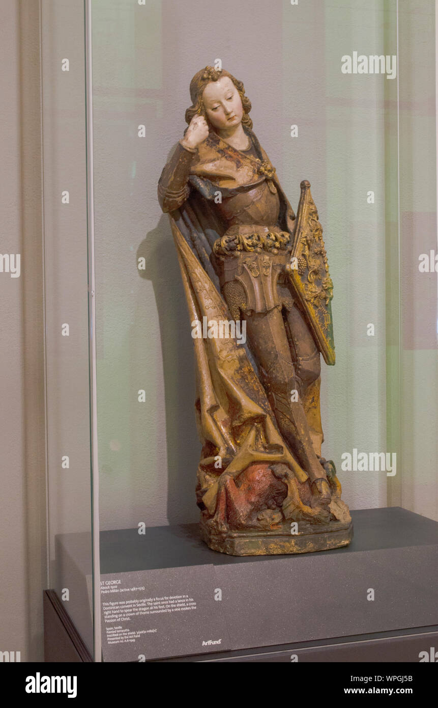 St George (previously known as St Michael) | Painted terracotta ...