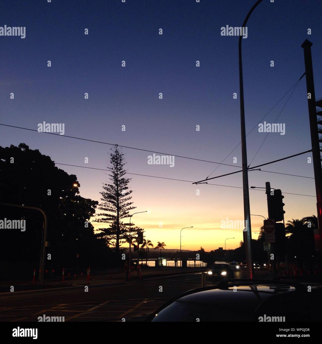 Sunset street hi-res stock photography and images - Alamy