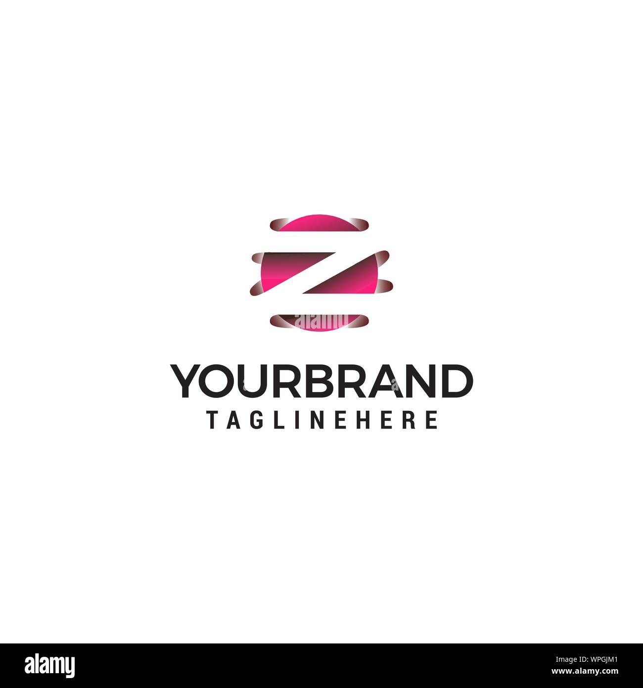 letter Z in circle shape logo design concept template Stock Vector ...