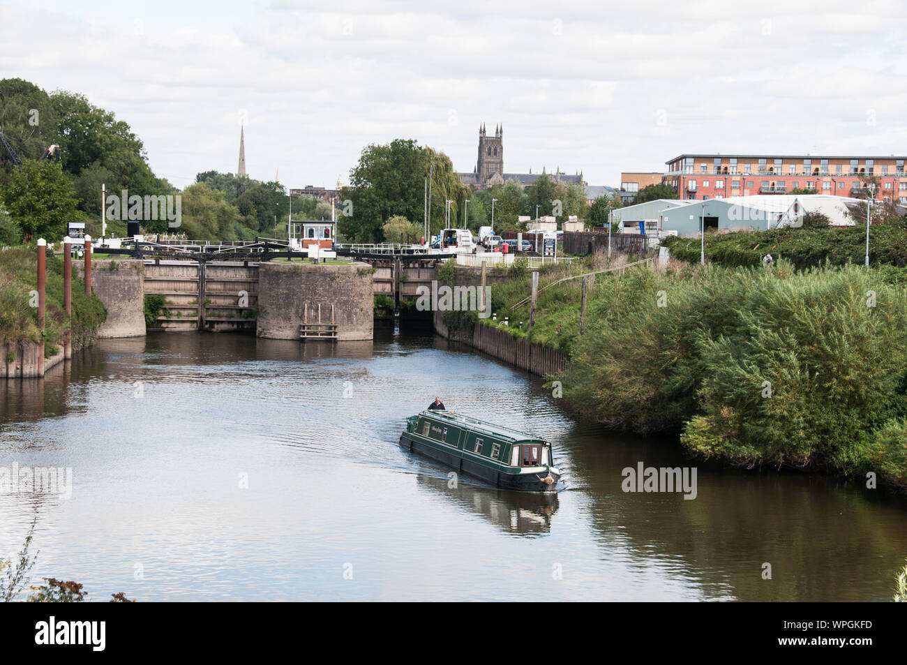 Around Worcestershire- Lock Gates at Diglis on the River Severn Stock ...