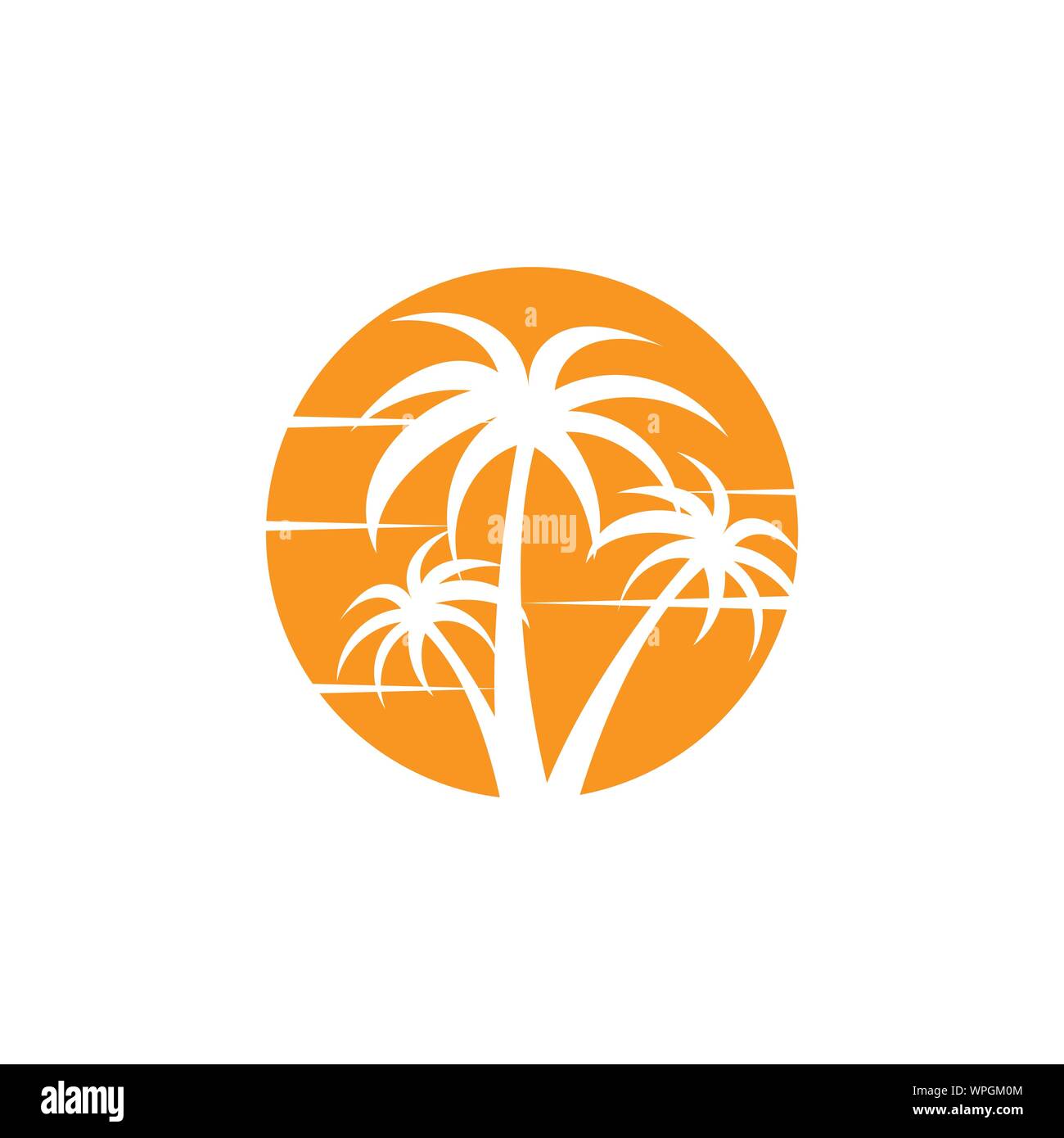 Palm tree graphic design template vector isolated Stock Vector Image ...