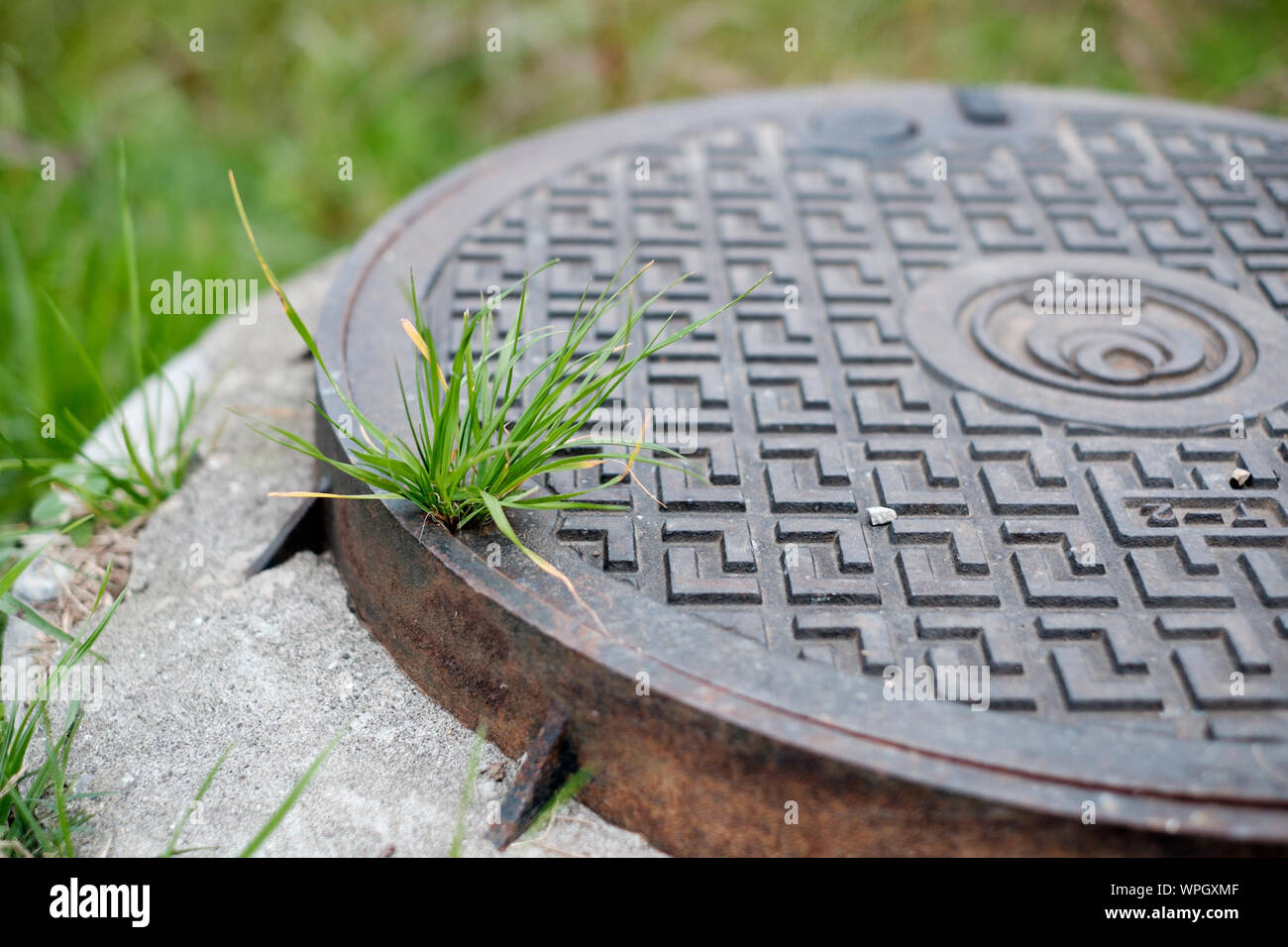 Close up lid manhole hi-res stock photography and images - Alamy