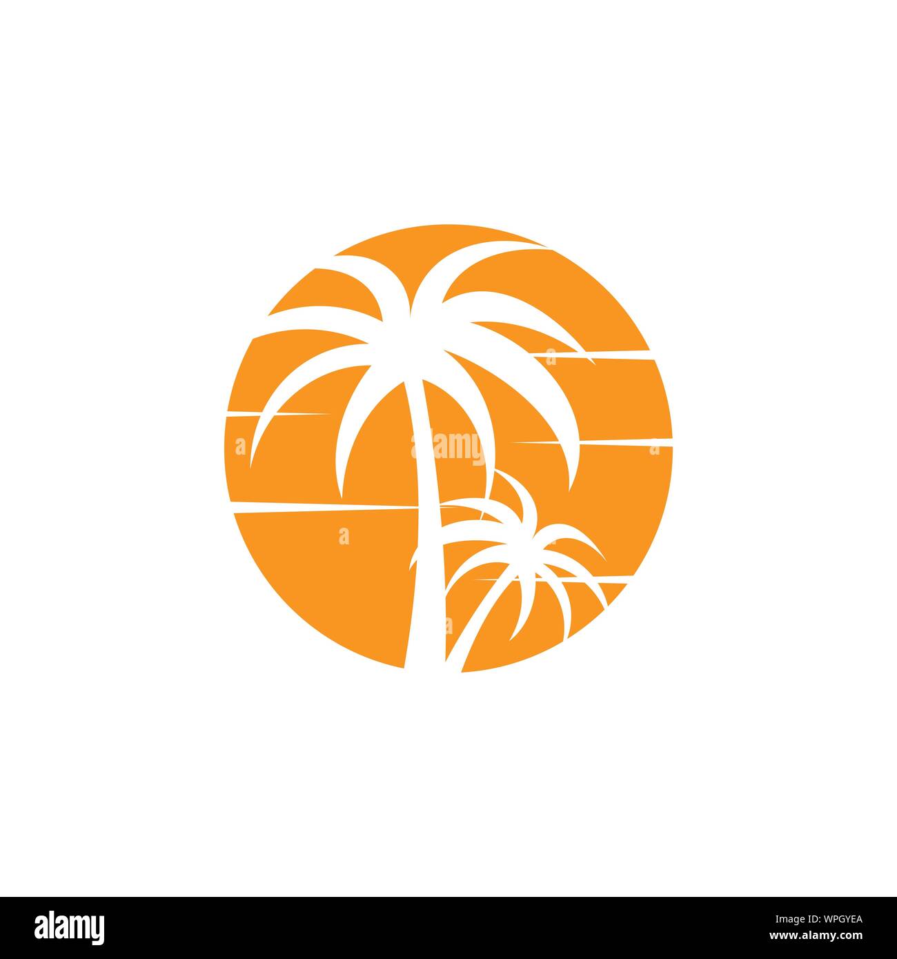 Palm tree graphic design template vector isolated Stock Vector Image ...