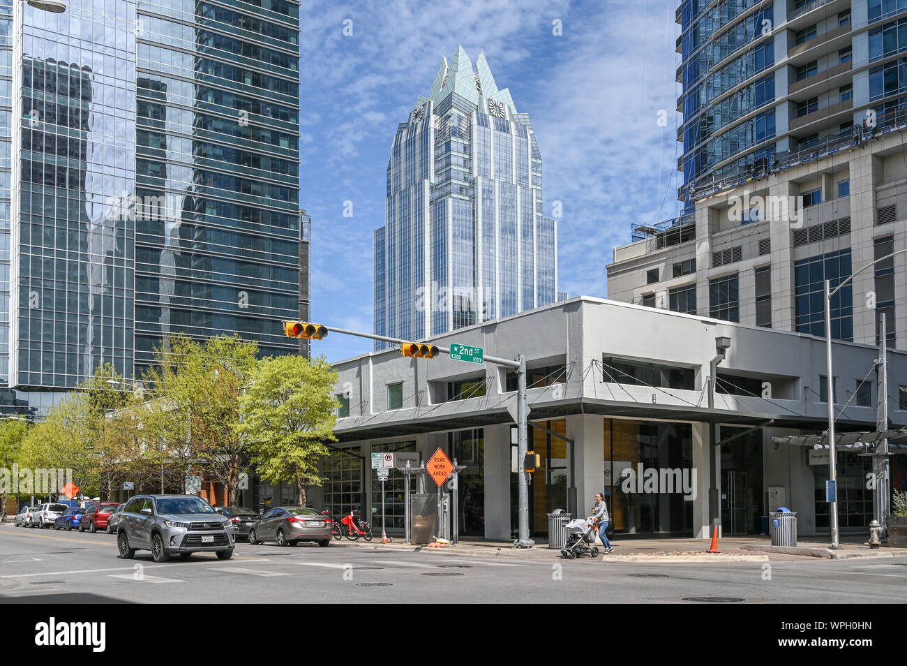 Frost Bank Tower in Austin Texas in March 2019. This is one of the most ...