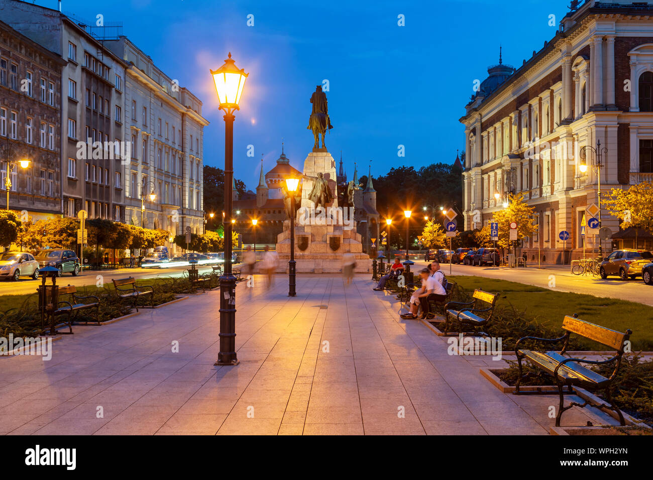Krakow night hi-res stock photography and images - Alamy