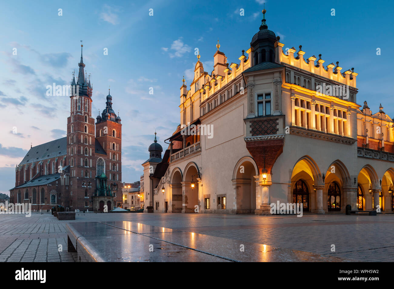 Market square at the old town hall with church hi-res stock photography ...