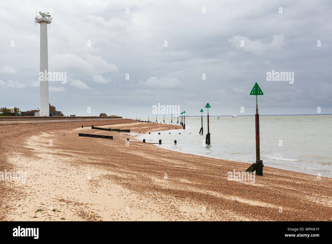 landguard point felixstowe suffolk uk old pier Stock Photo - Alamy