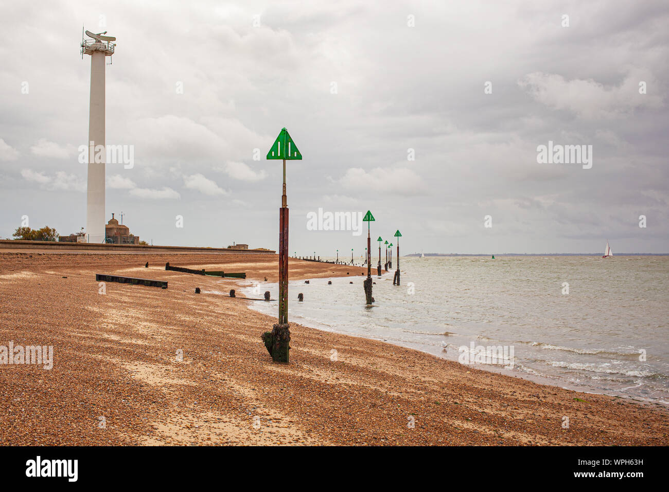 landguard point felixstowe suffolk uk old pier Stock Photo - Alamy