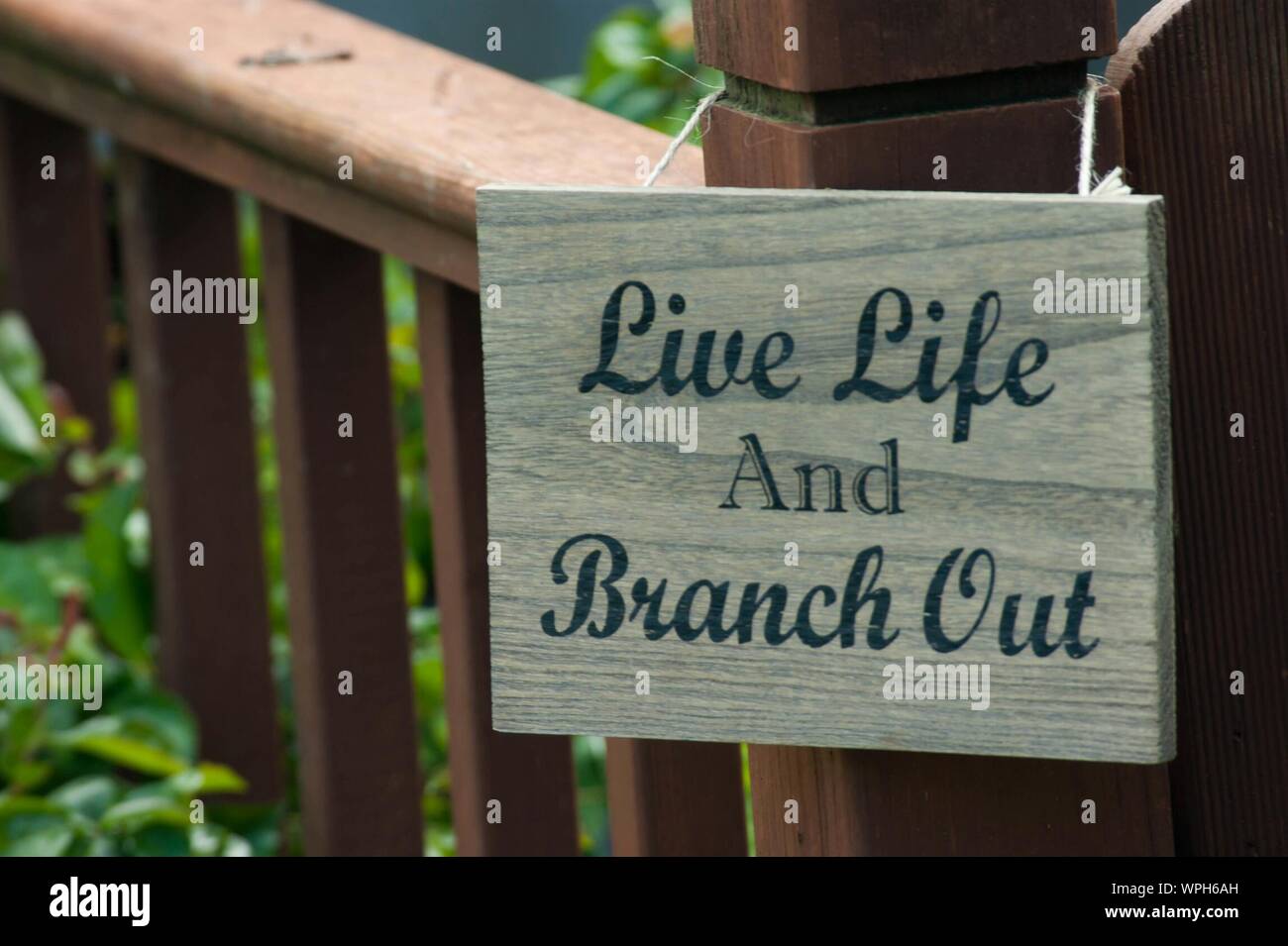 Railing Sign High Resolution Stock Photography and Images - Alamy