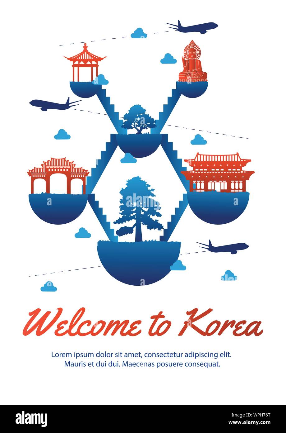 korea famous landmark silhouette style on float island famous landmark ... korea famous landmark silhouette style on float island famous landmark ...