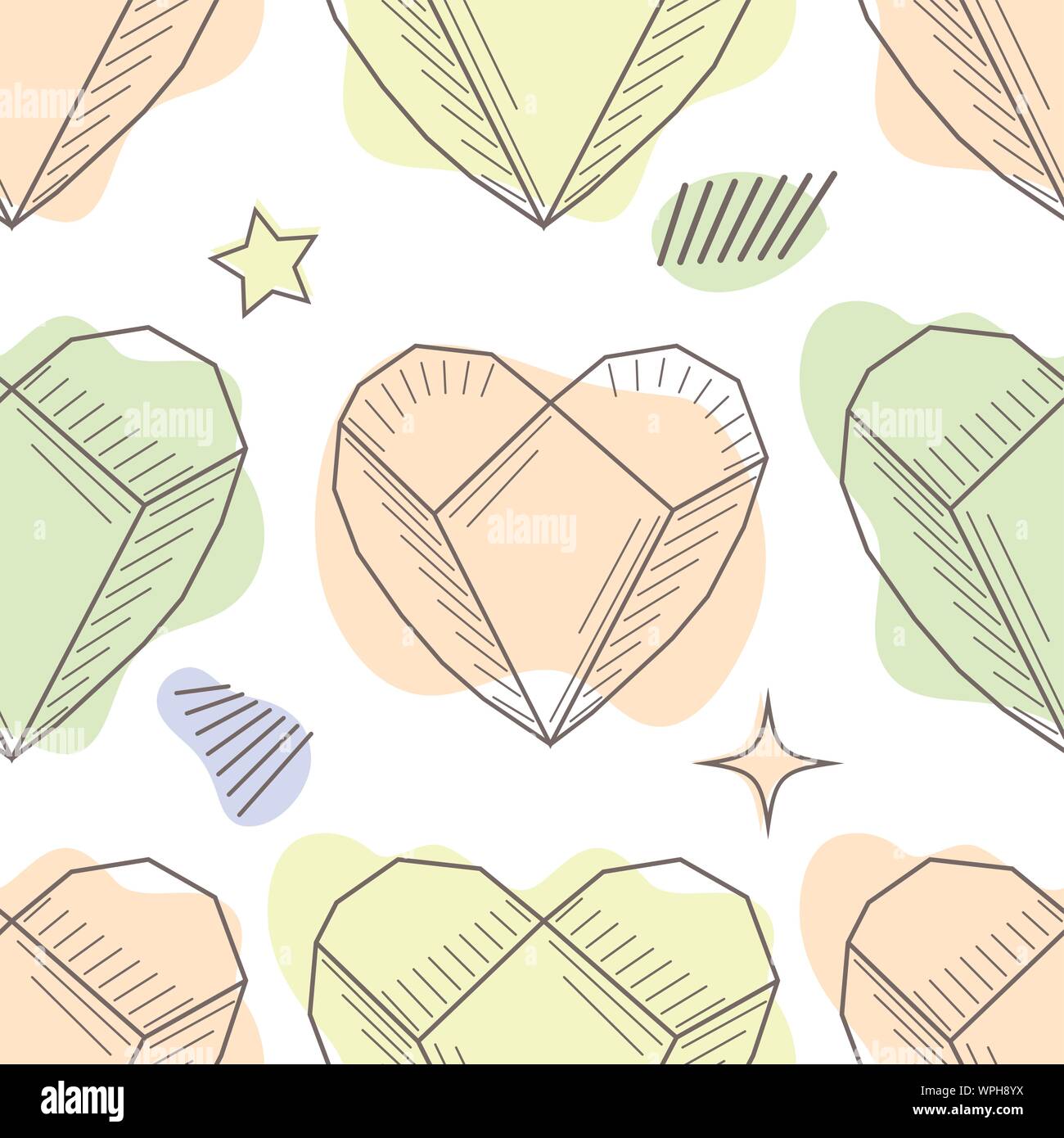 Seamless pastel diamonds pattern. Background with colorful gemstones ...