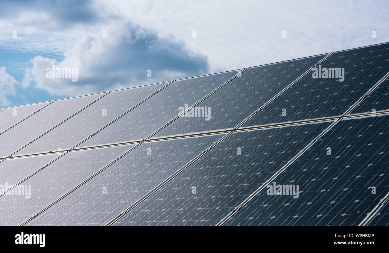 Solar panels captured in fields of Portugal Stock Photo - Alamy