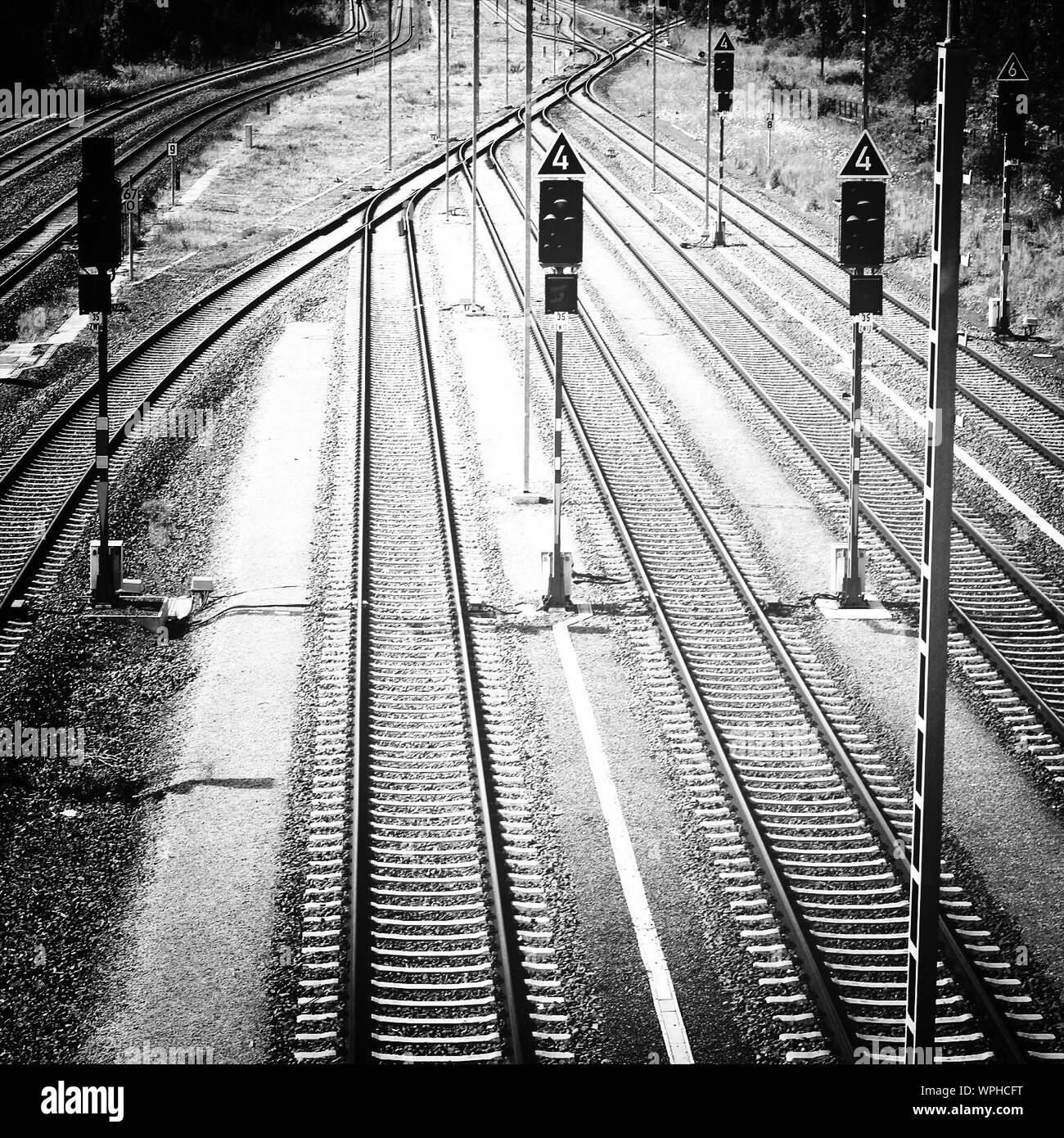 Railroad crossing signal Black and White Stock Photos & Images - Alamy