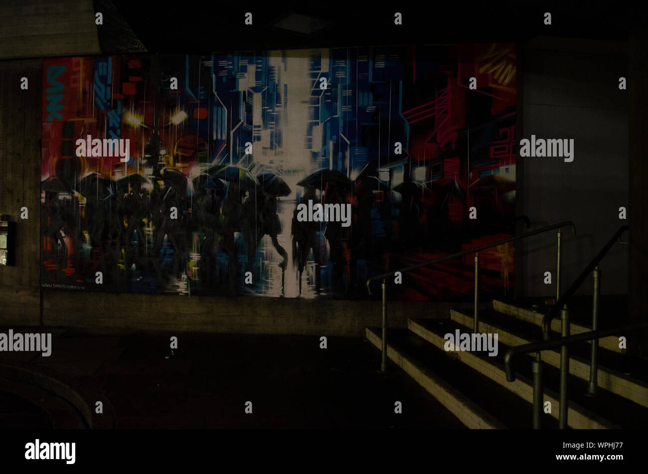 Graffiti by Dan Kitchener around the Queen Elizabeth Hall, London Stock ...