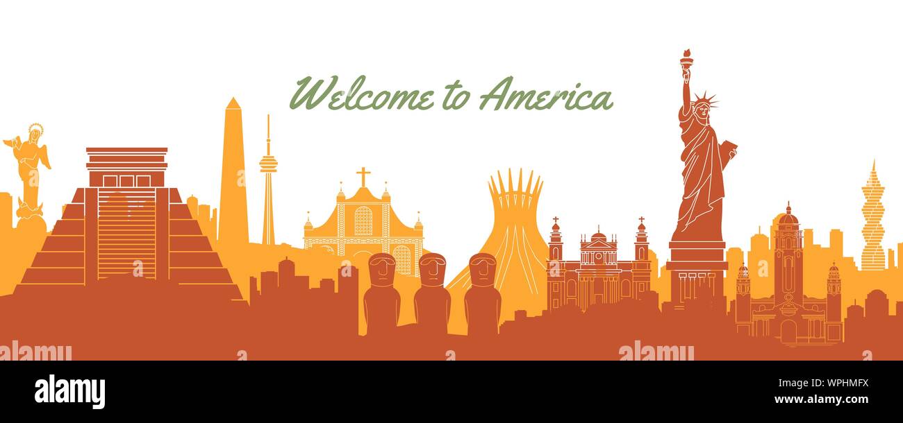 American Landmarks Vector