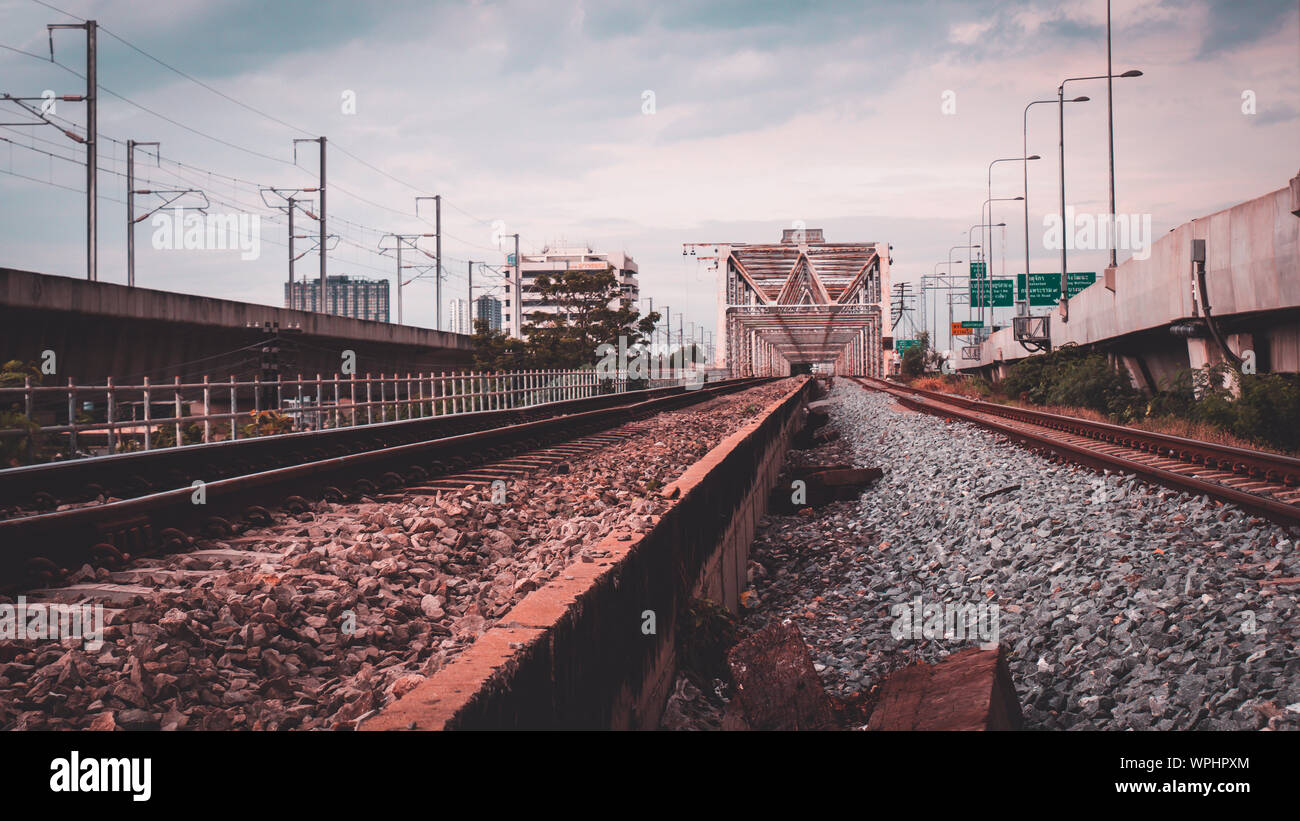 industrial concept background. Railroad travel, railway tourism ...