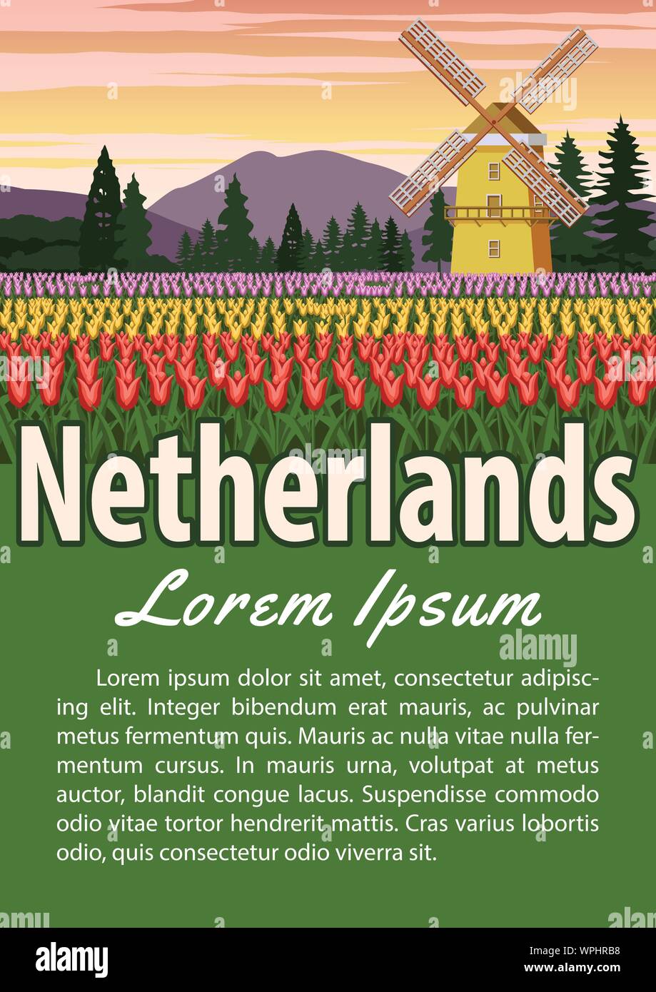Dutch vintage poster Stock Vector Images - Alamy