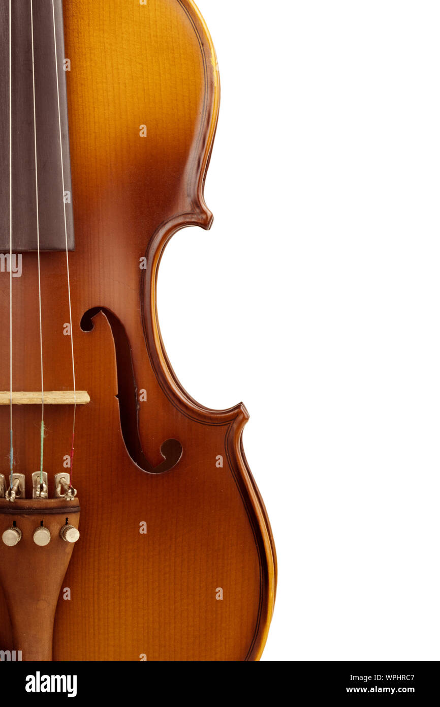Violin on white background Stock Photo - Alamy