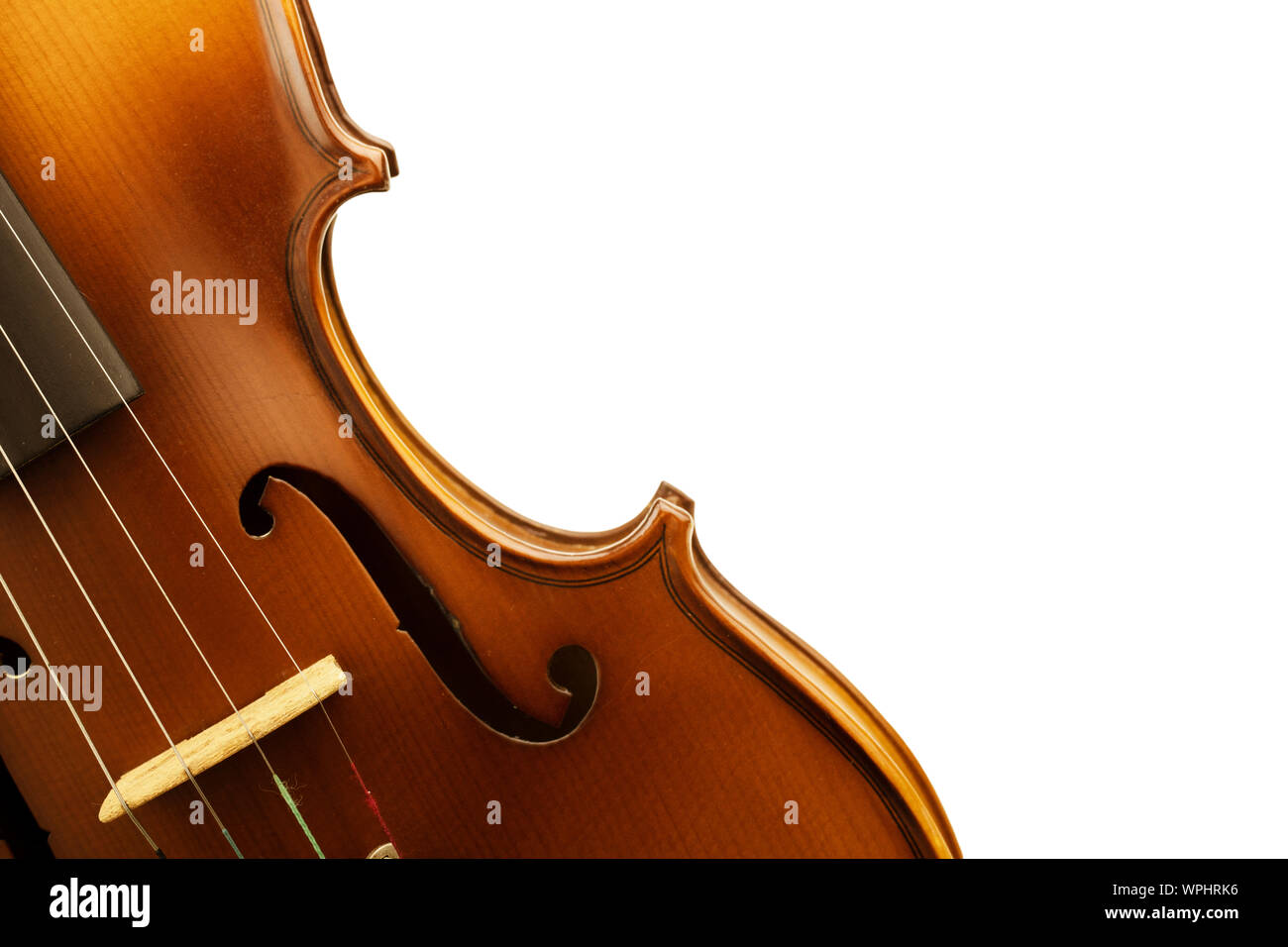 Violin on white background Stock Photo - Alamy