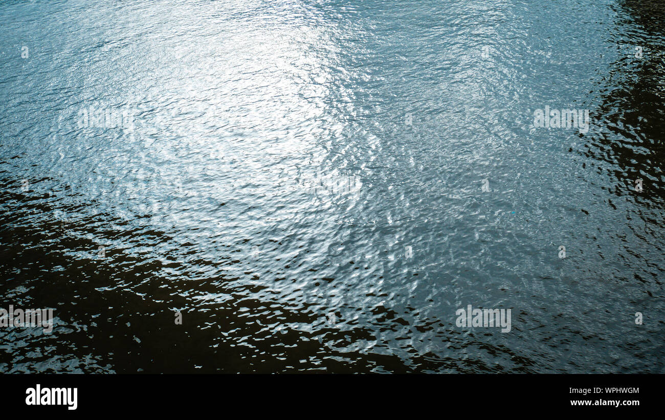 Blue Tones Water Waves Surface as Background. Sea surface with waves ...