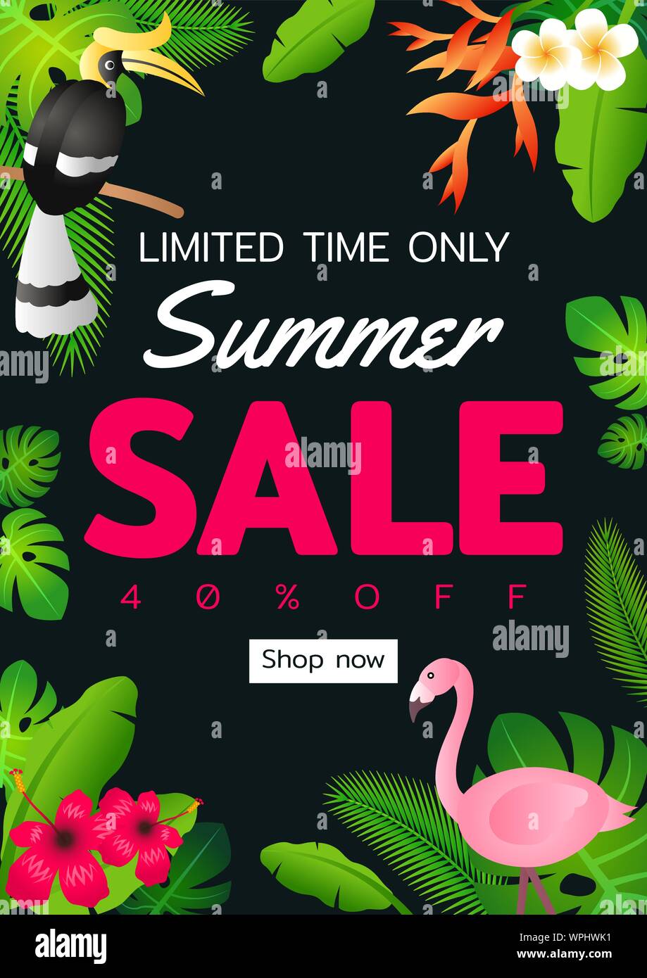 Summer sale offer banner decorative element with its symbol,modern and ...