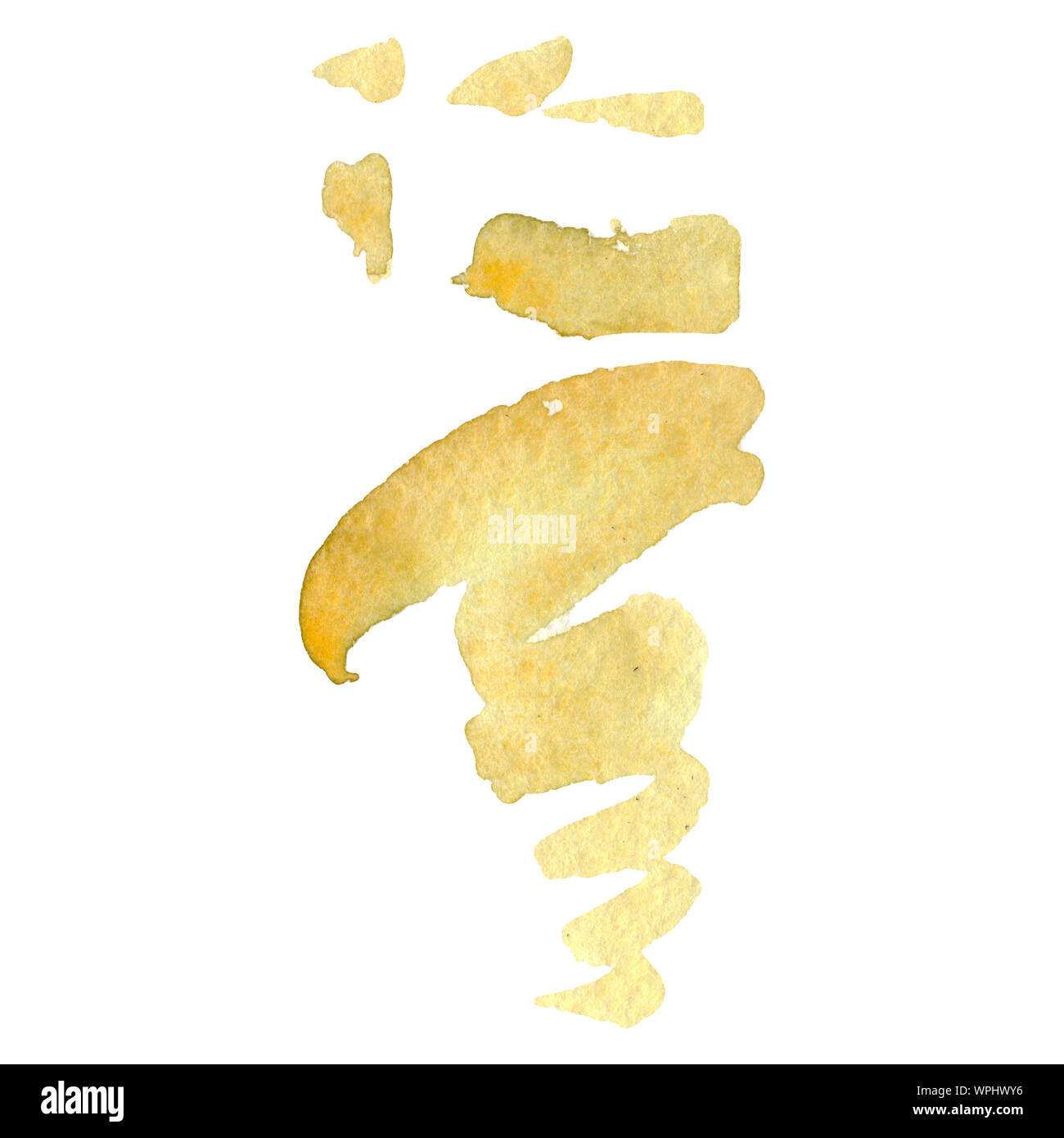 Abstract watercolor paper splash shapes isolated drawing. Illustration ...