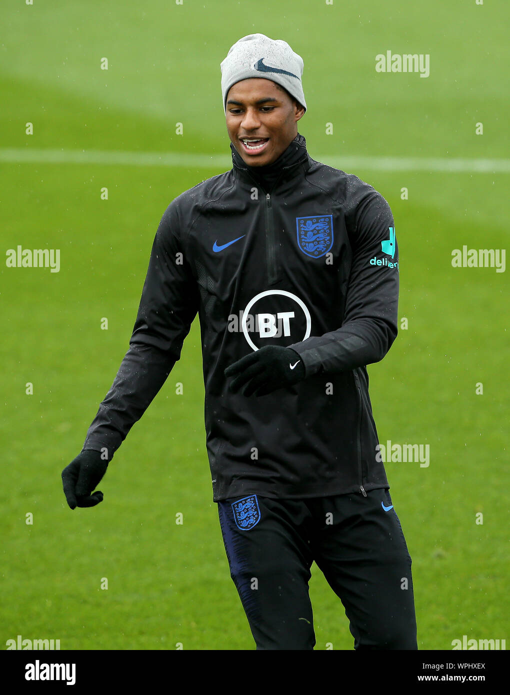 England's Marcus Rashford during a training session at Southampton FC ...